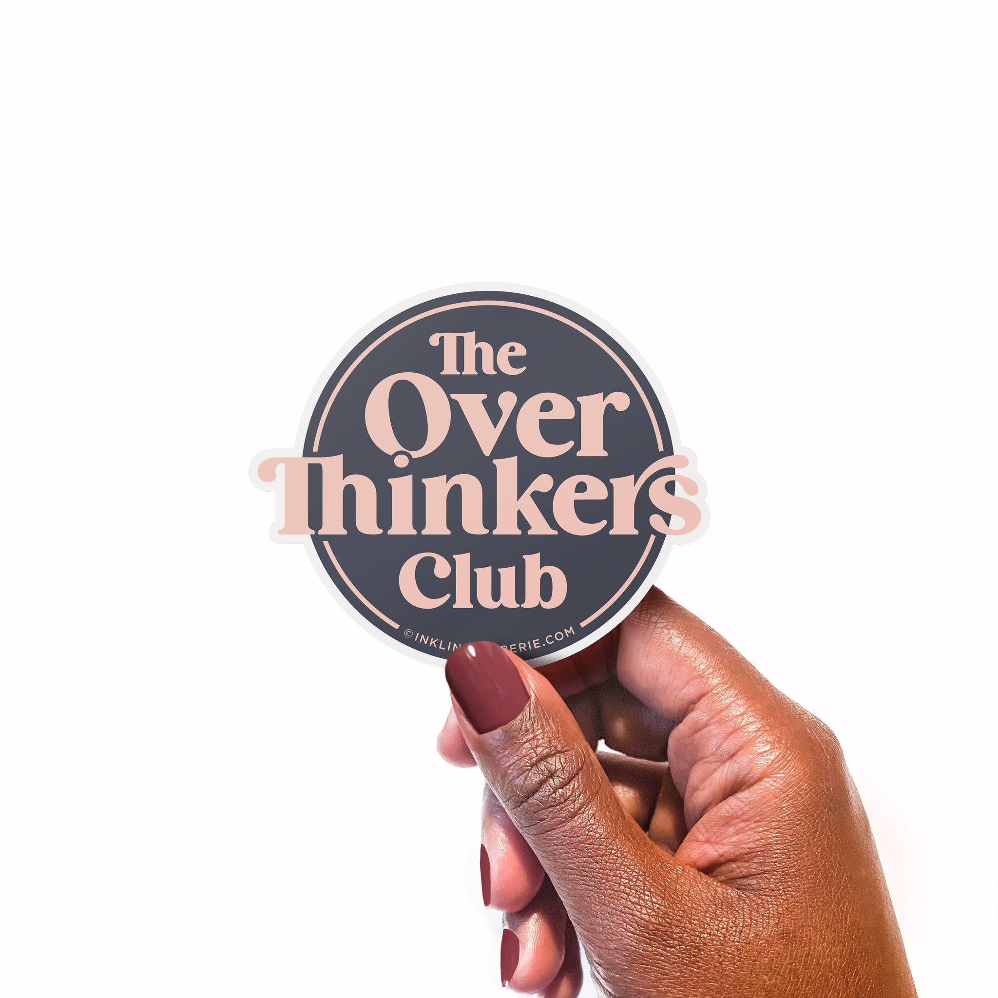 Overthinkers Club Vinyl Sticker | Fun & Quirky Design